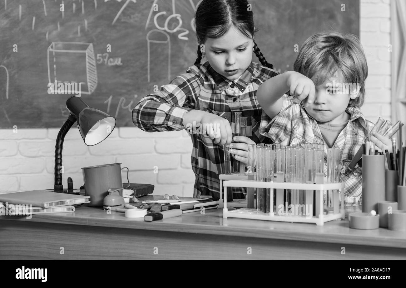 School chemistry laboratory. back to school. Science and education ...