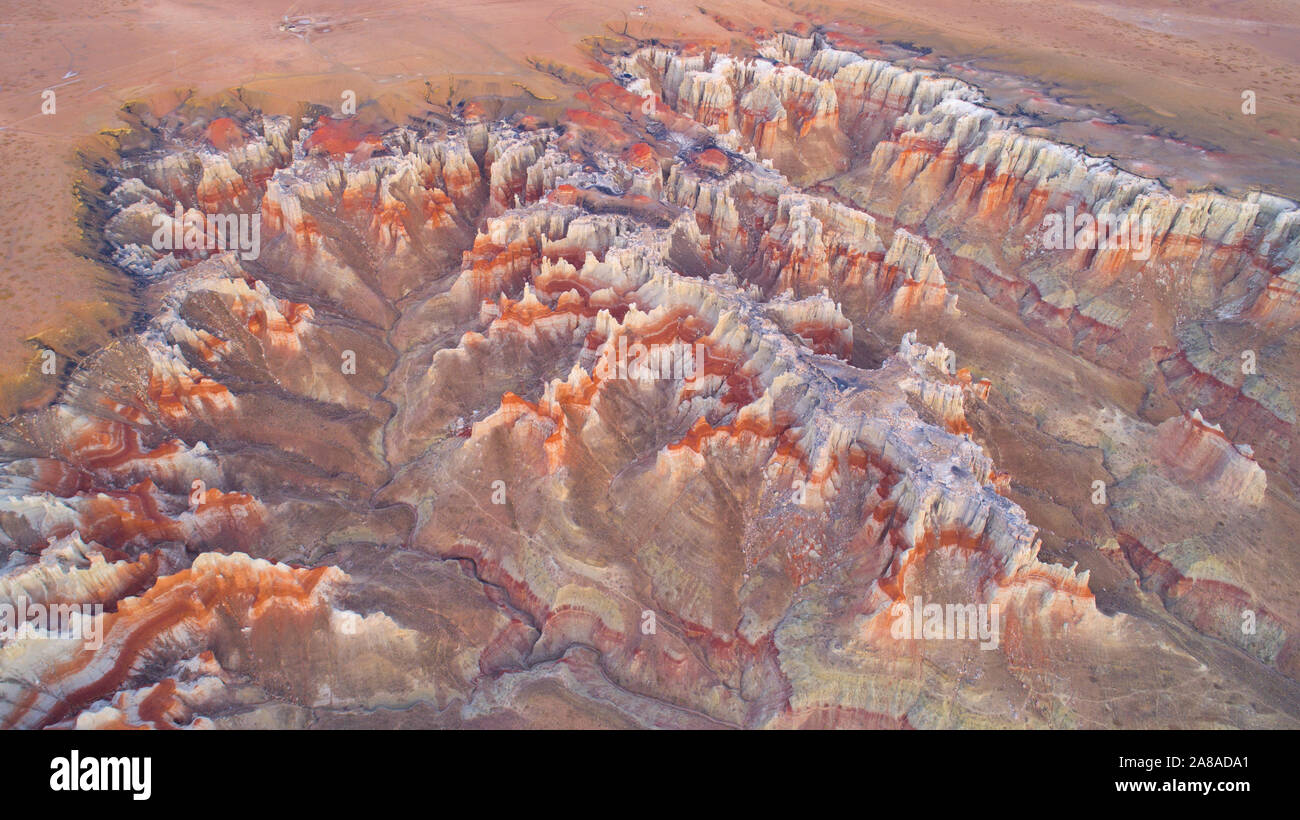 Aerial view of Coal MIne Canyon Tribal Park, Navajo Rservation, Arizona ...