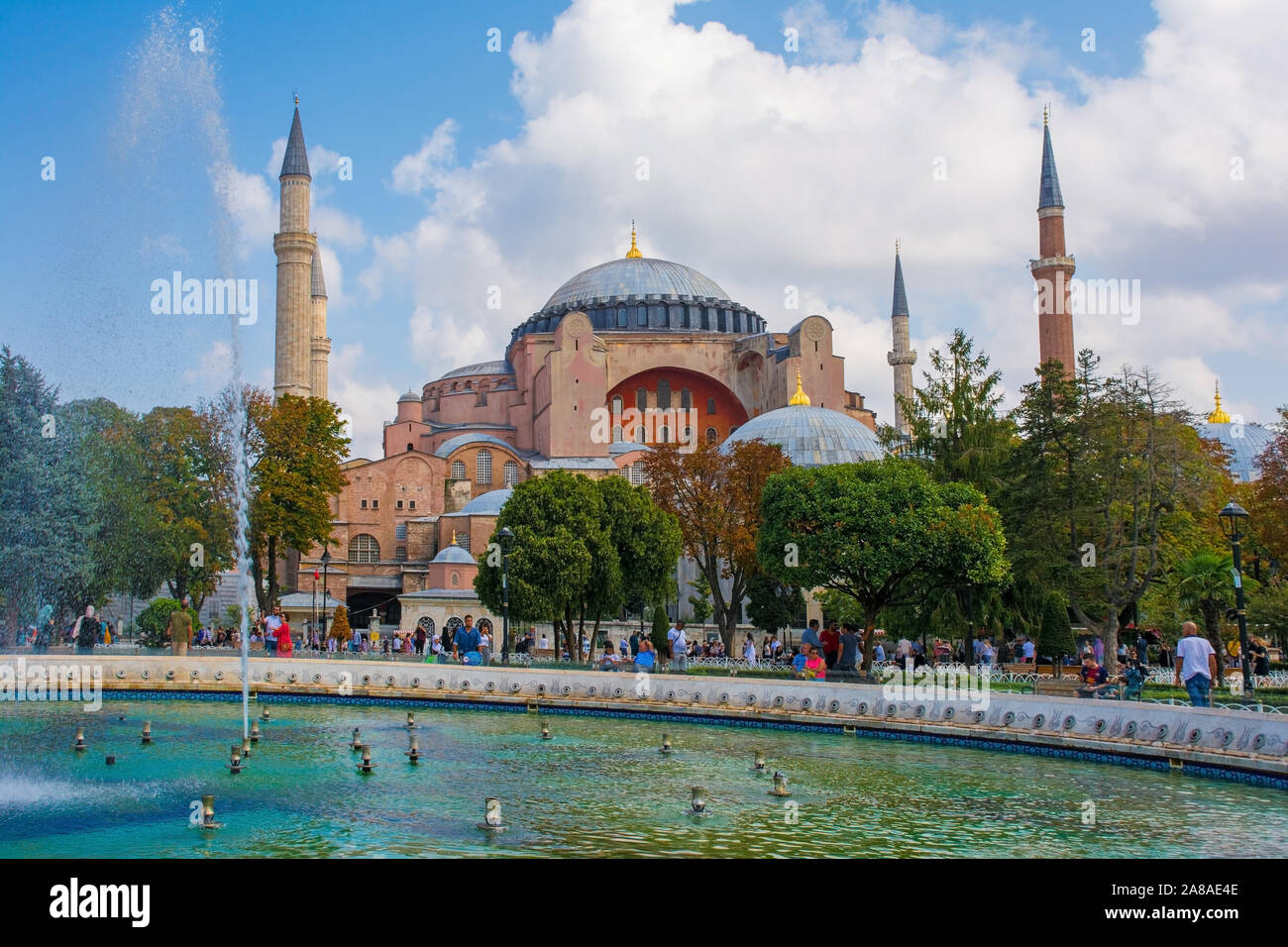 Red brick minaret hagia sophia hi-res stock photography and images - Alamy