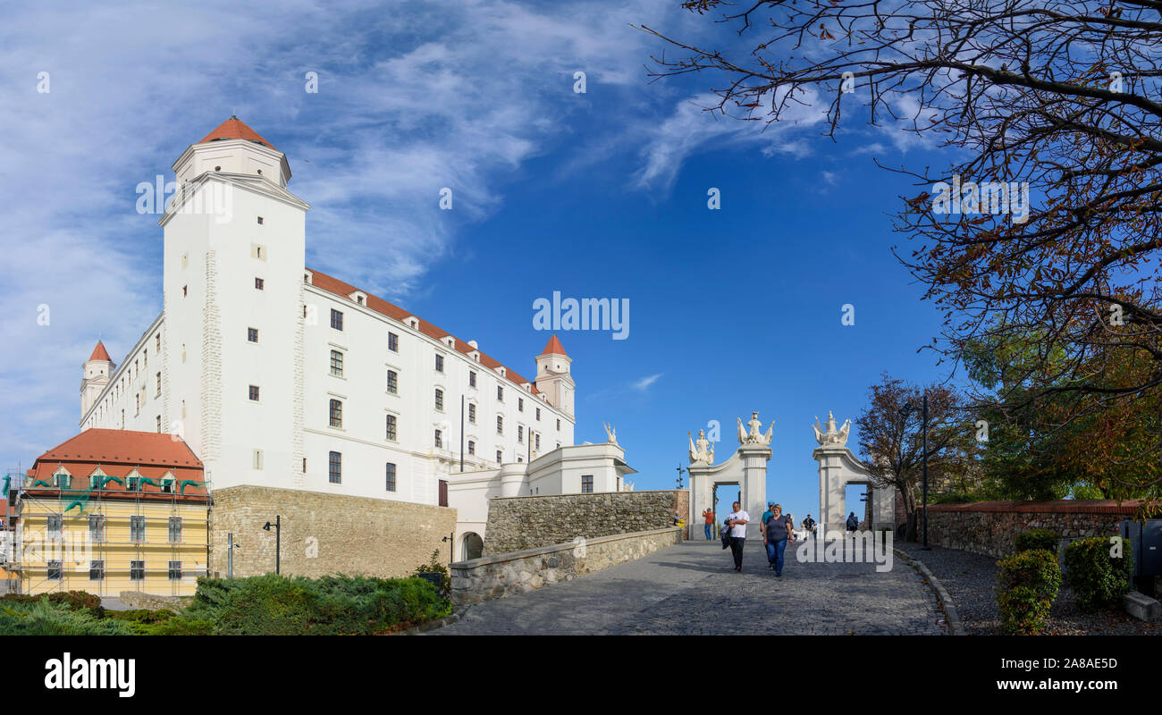 Bratislava (Pressburg): Pressburg Castle, main front in Slovakia Stock ...