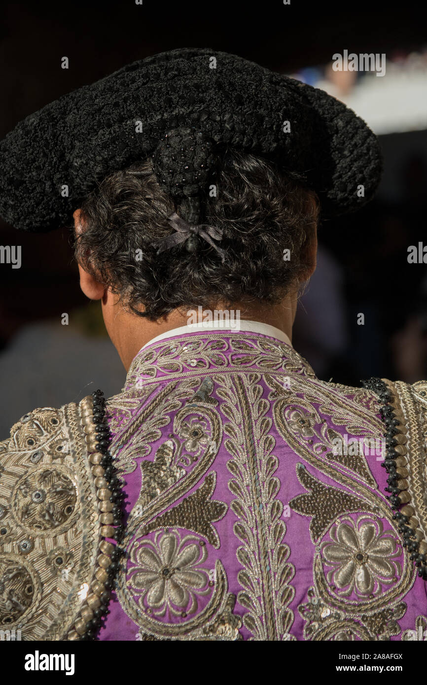 A Mexican Matador before entering the bull ring for the bullfights at ...