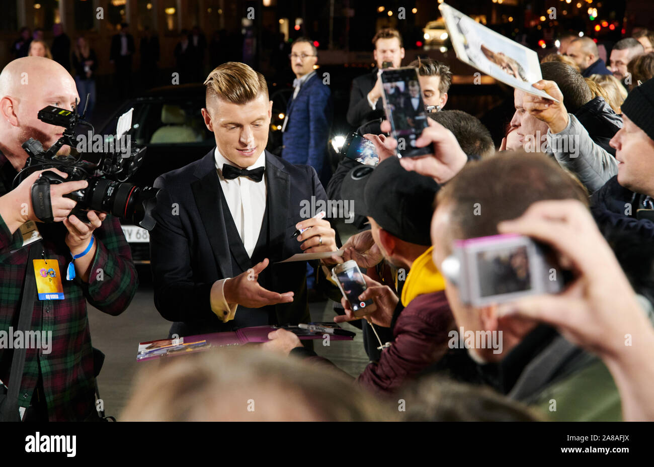 Berlin, Germany. 07th Nov, 2019. Toni Kroos, football player, signs ...