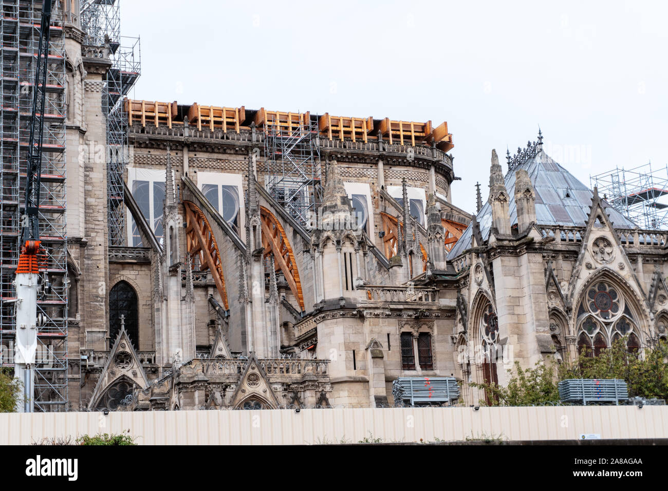 Paris, Ile-de-France / France - 4th of October 2019: the burnt-down ...