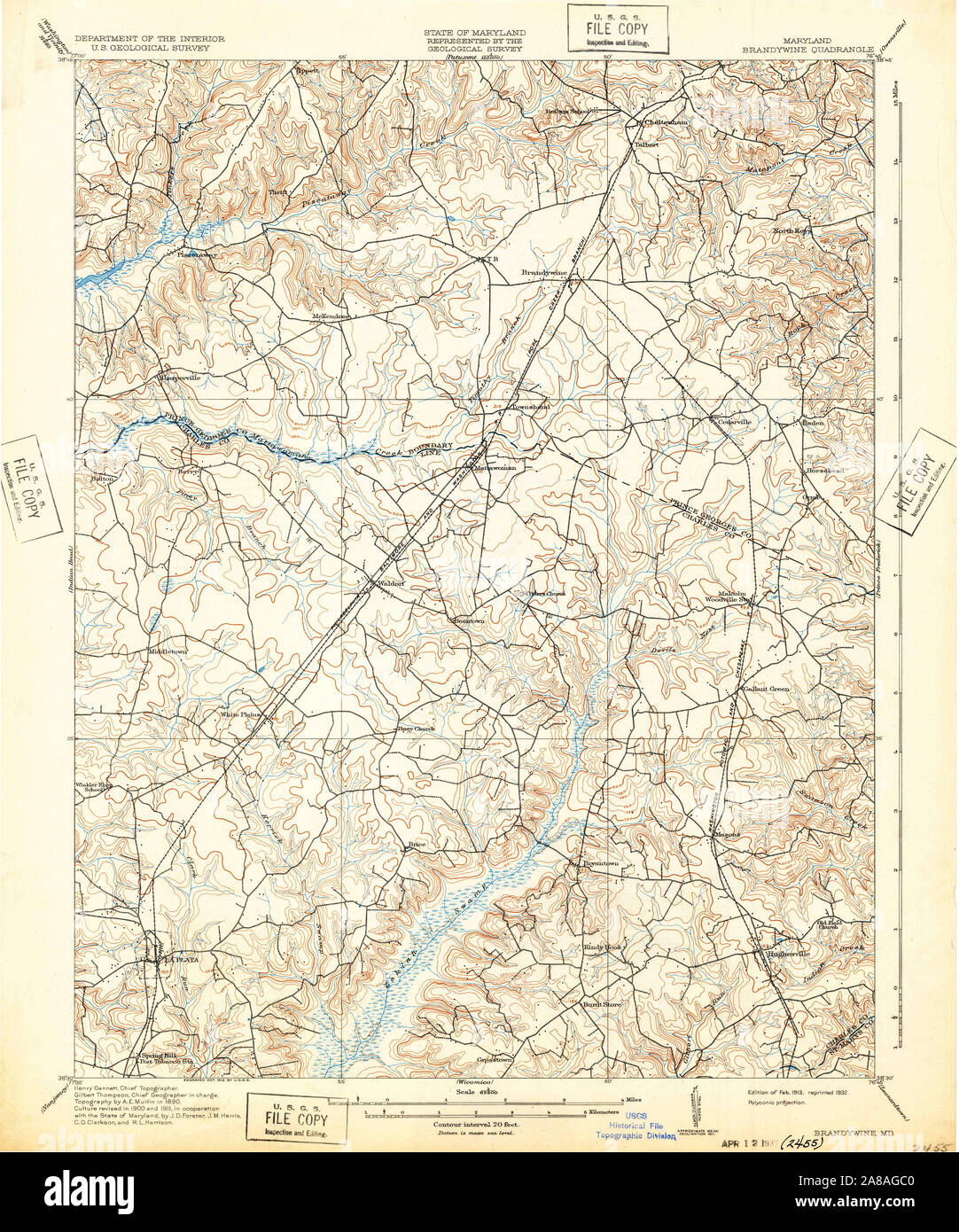 Maryland 1913 map hi-res stock photography and images - Alamy