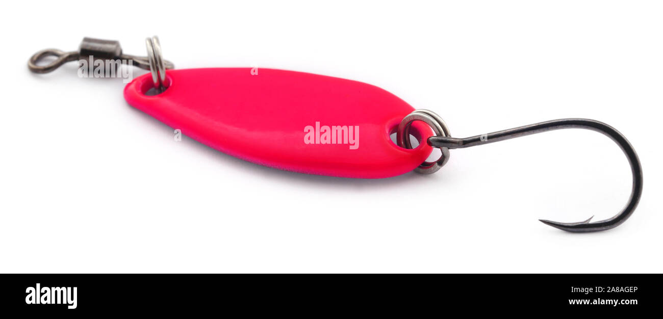 Colroful micro spoon for catch fish over white background Stock Photo ...