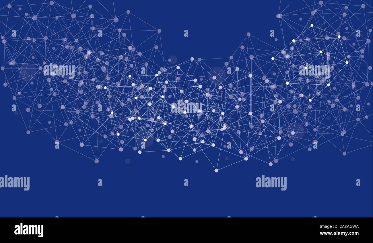 Digital abstract background. Blockchain structure. Vector Illustration ...