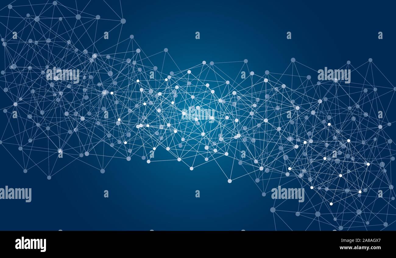 Digital abstract background. Blockchain structure. Vector Illustration ...