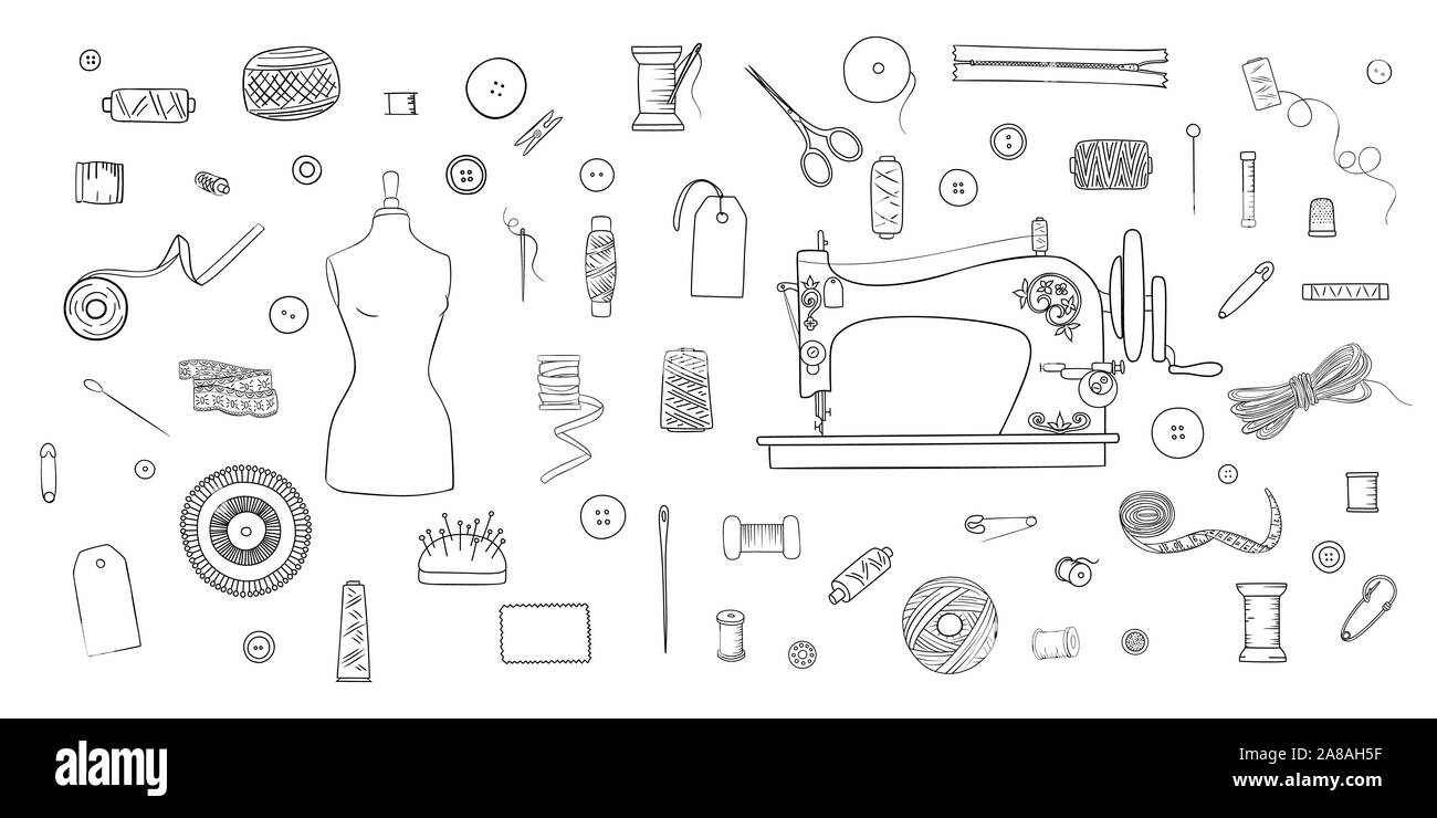 Garment tools Black and White Stock Photos Images Alamy