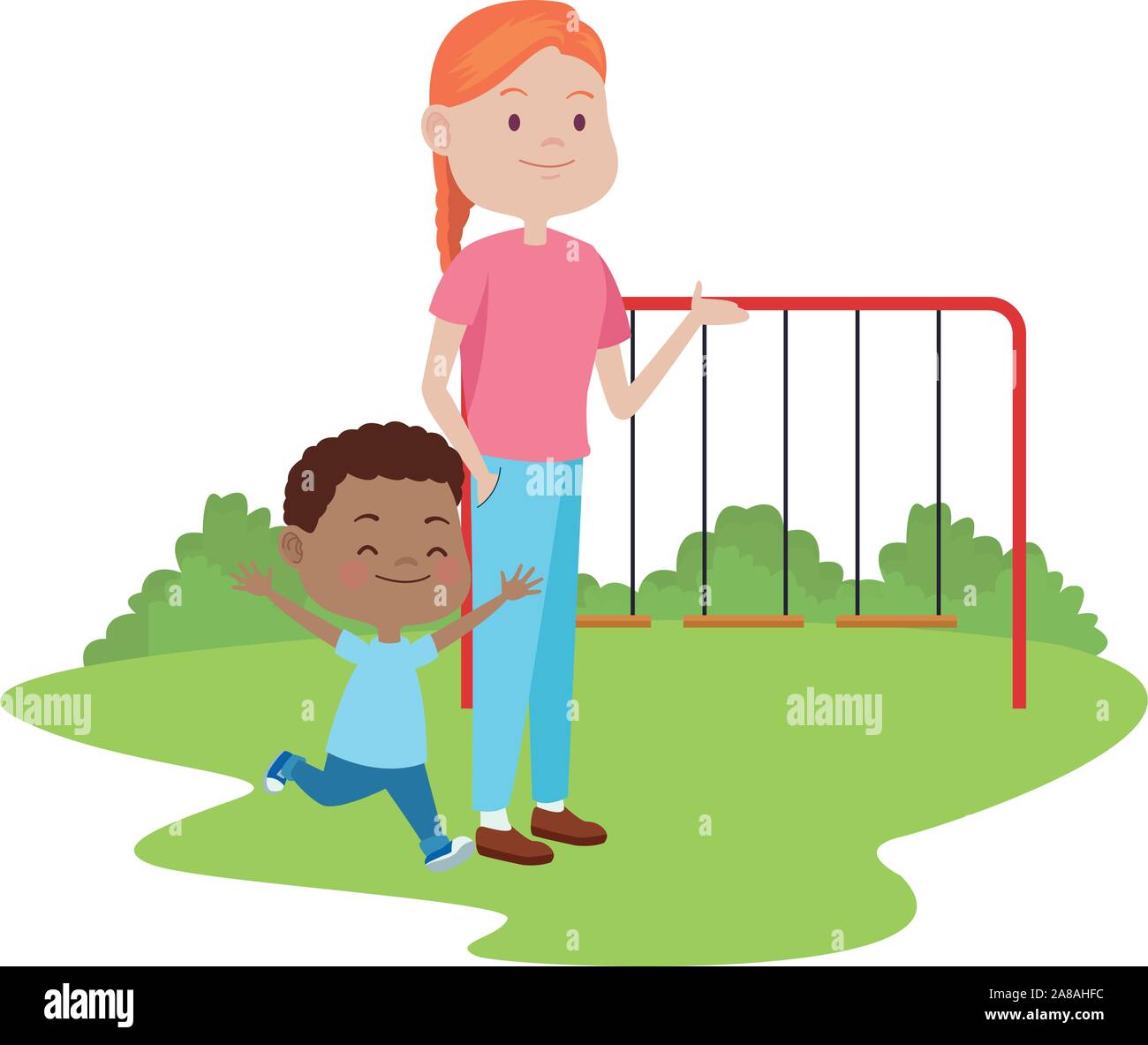 Mother daughter play game Cut Out Stock Images & Pictures - Alamy