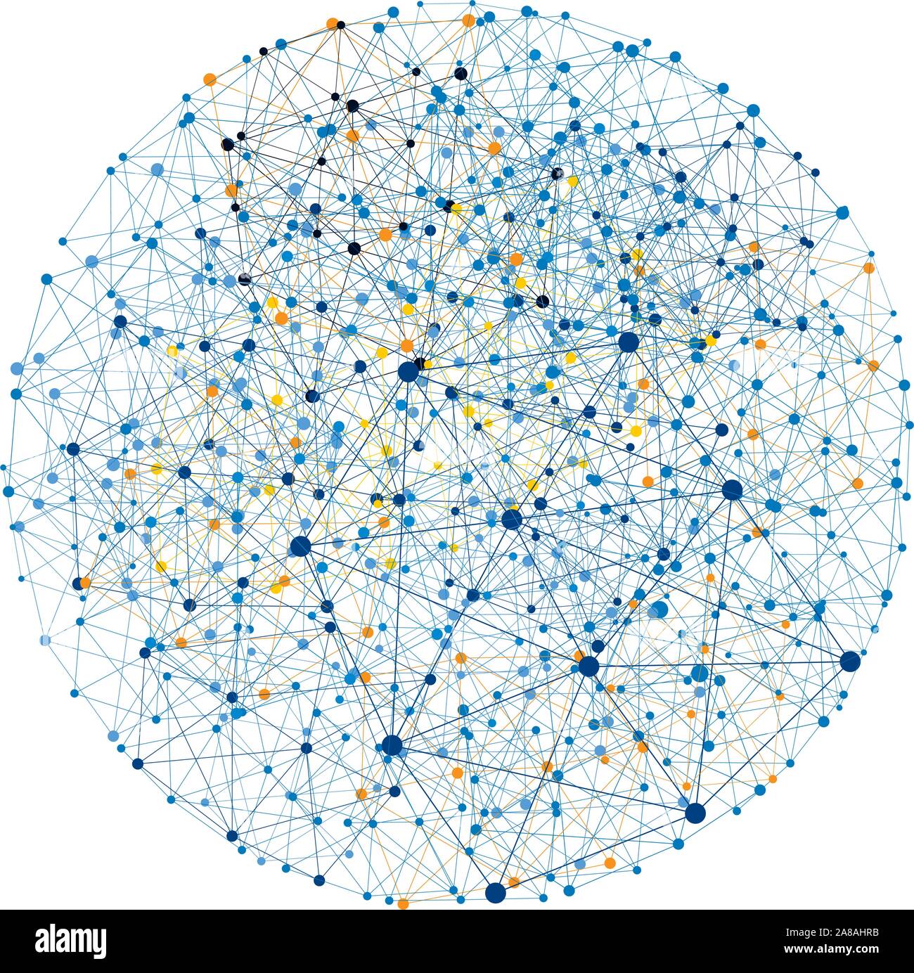 Digital abstract background. Blockchain structure. Vector Illustration ...