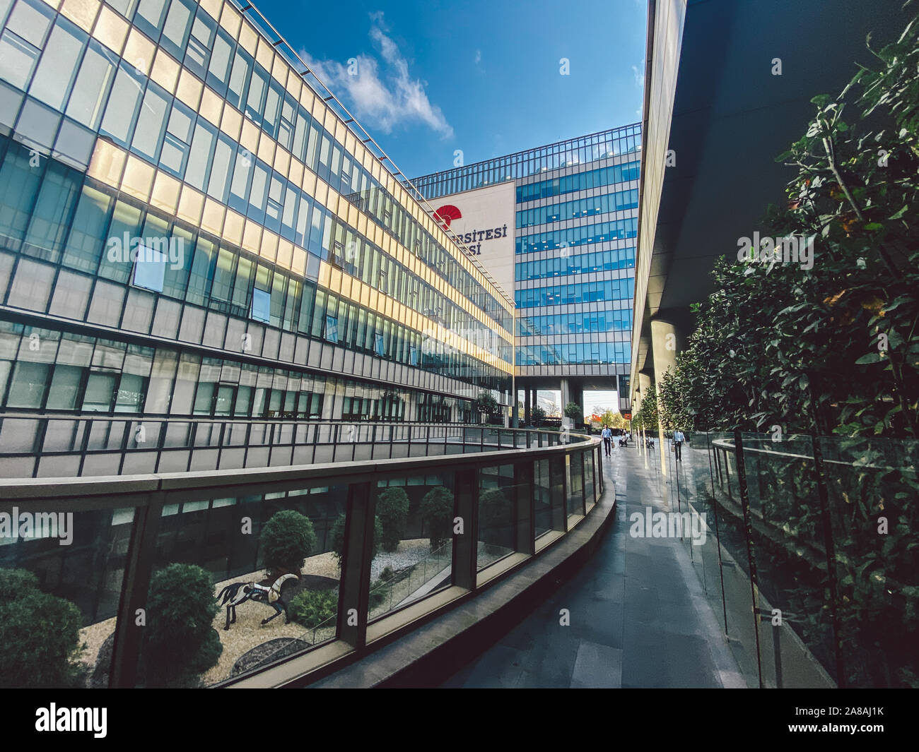October 24, 2019. Turkey. Istanbul. University Hospital Koch. Facade ...