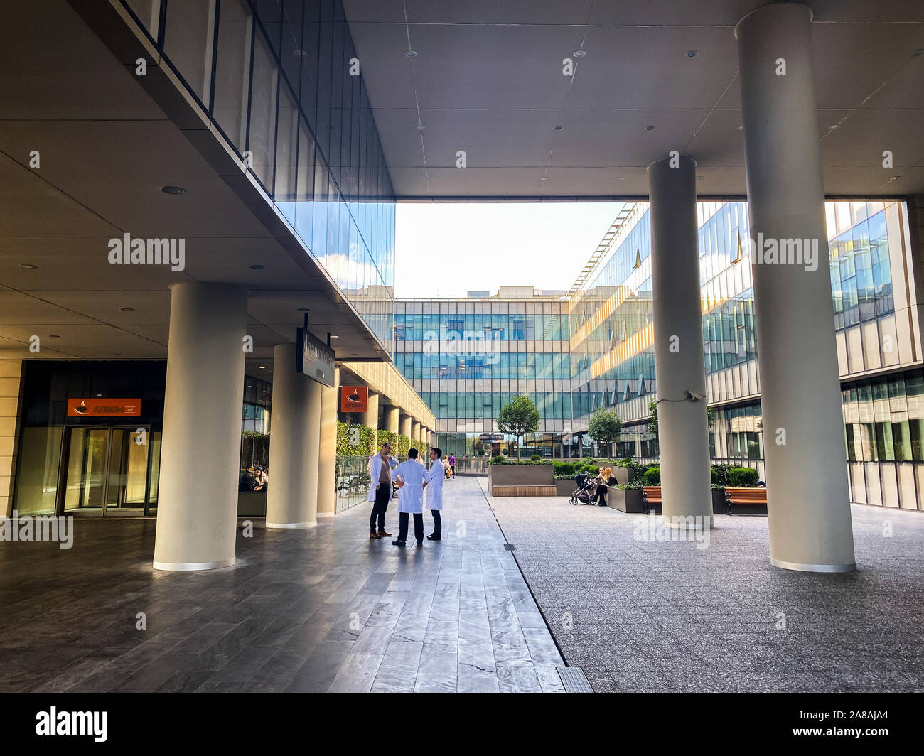 October 24, 2019. Turkey. Istanbul. University Hospital Koch. Facade ...