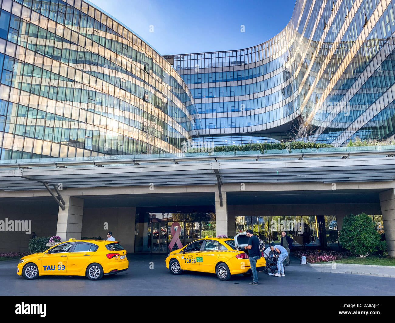 October 24, 2019. Turkey. Istanbul. University Hospital Koch. Facade ...