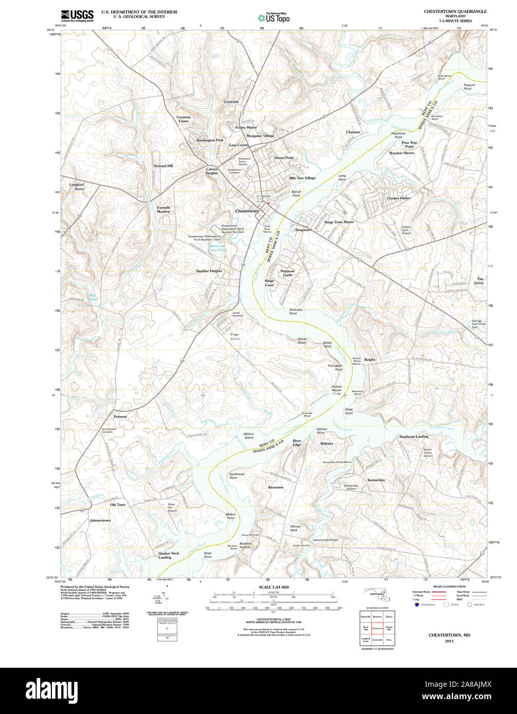 Map of chestertown hi-res stock photography and images - Alamy