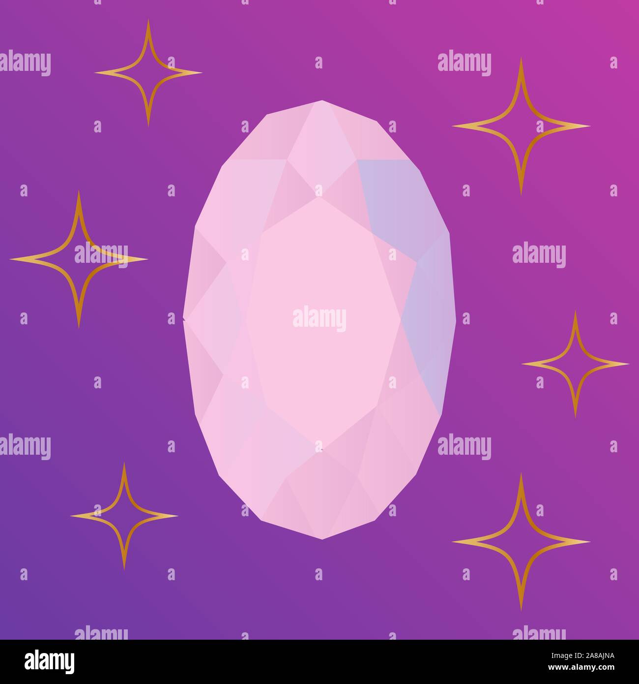 Beautiful pastel crystals drawing. Hand drawn illustration of natural ...