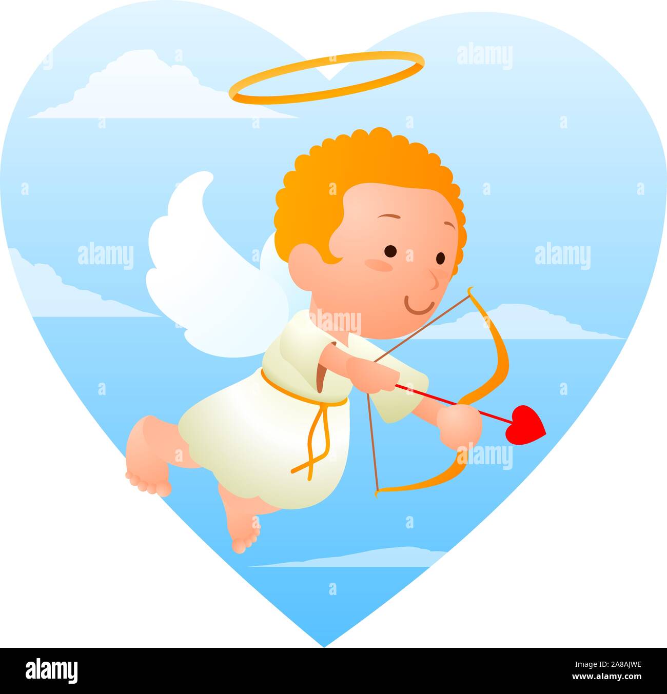 Cupids bow arrow valentines Stock Vector Images - Alamy