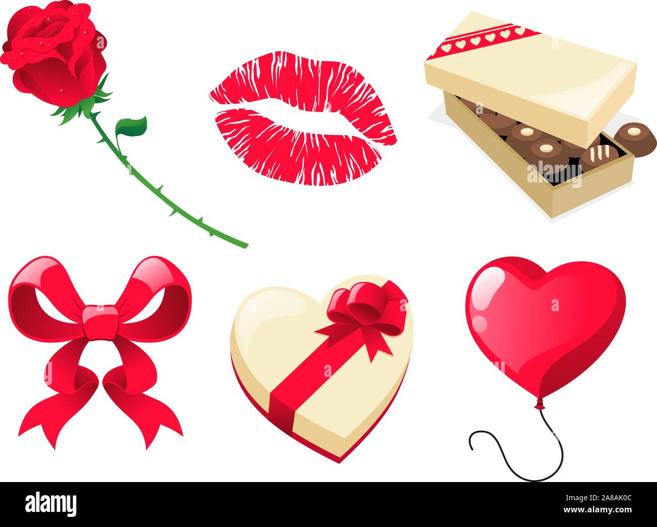 Valentine day cartoon icon presents Stock Vector Image & Art - Alamy