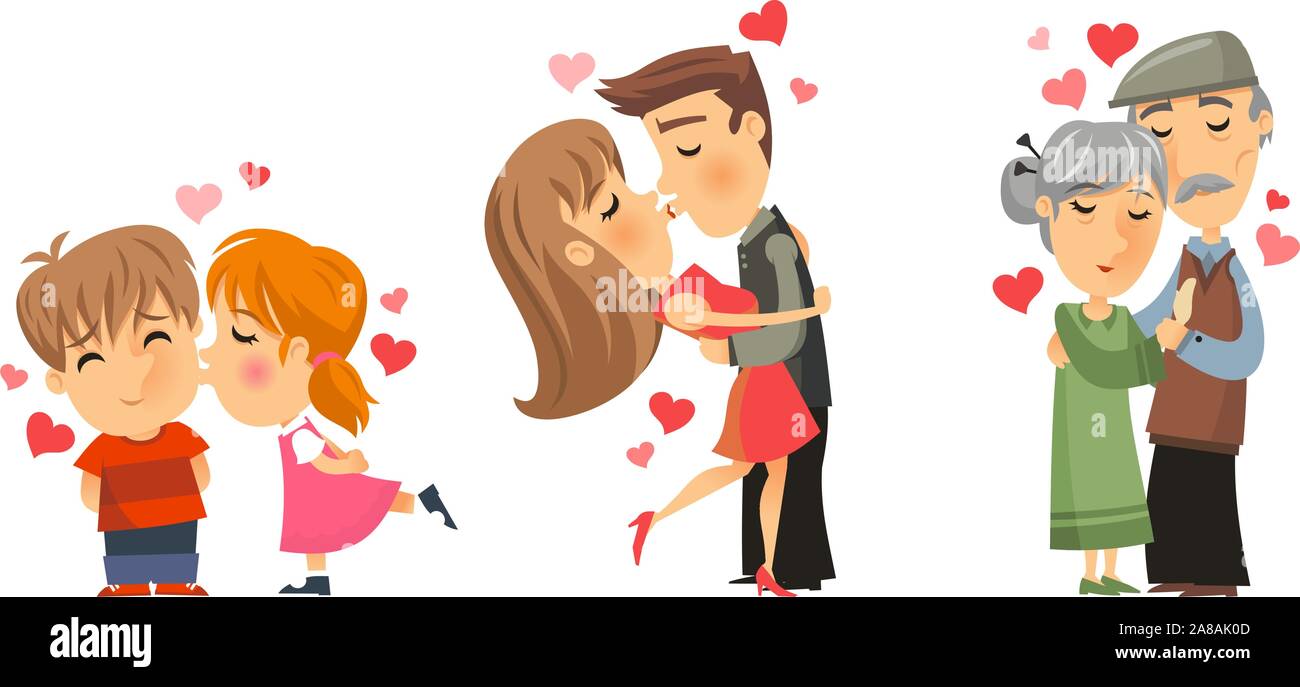 Love through age vector vectors hi-res stock photography and images - Alamy