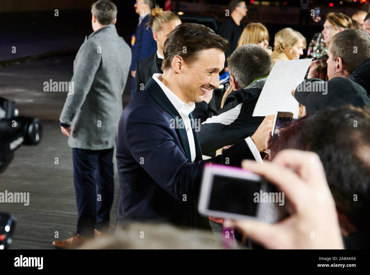 Berlin, Germany. 07th Nov, 2019. Florian David Fitz, actor, signs ...