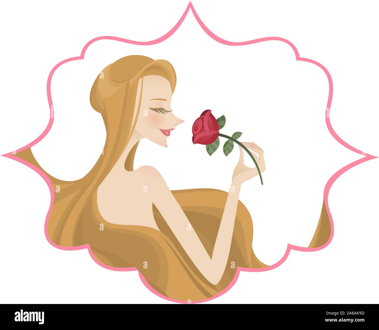 Love message red rose Stock Vector Images - Alamy