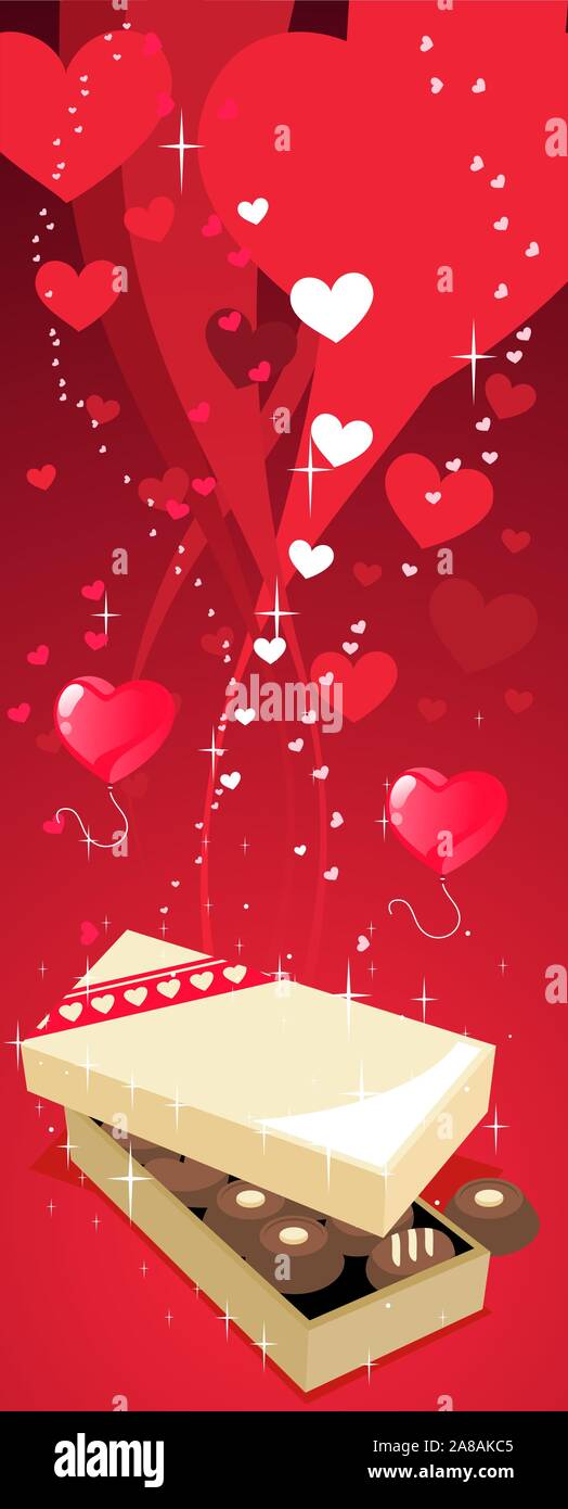 Heart shape box chocolate Stock Vector Images - Alamy