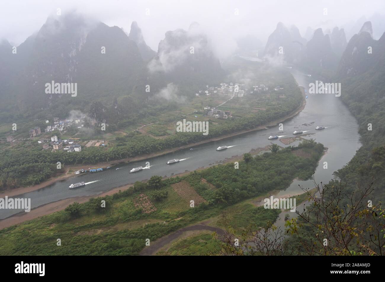 View over the River Li in Guangxi, China Stock Photo - Alamy