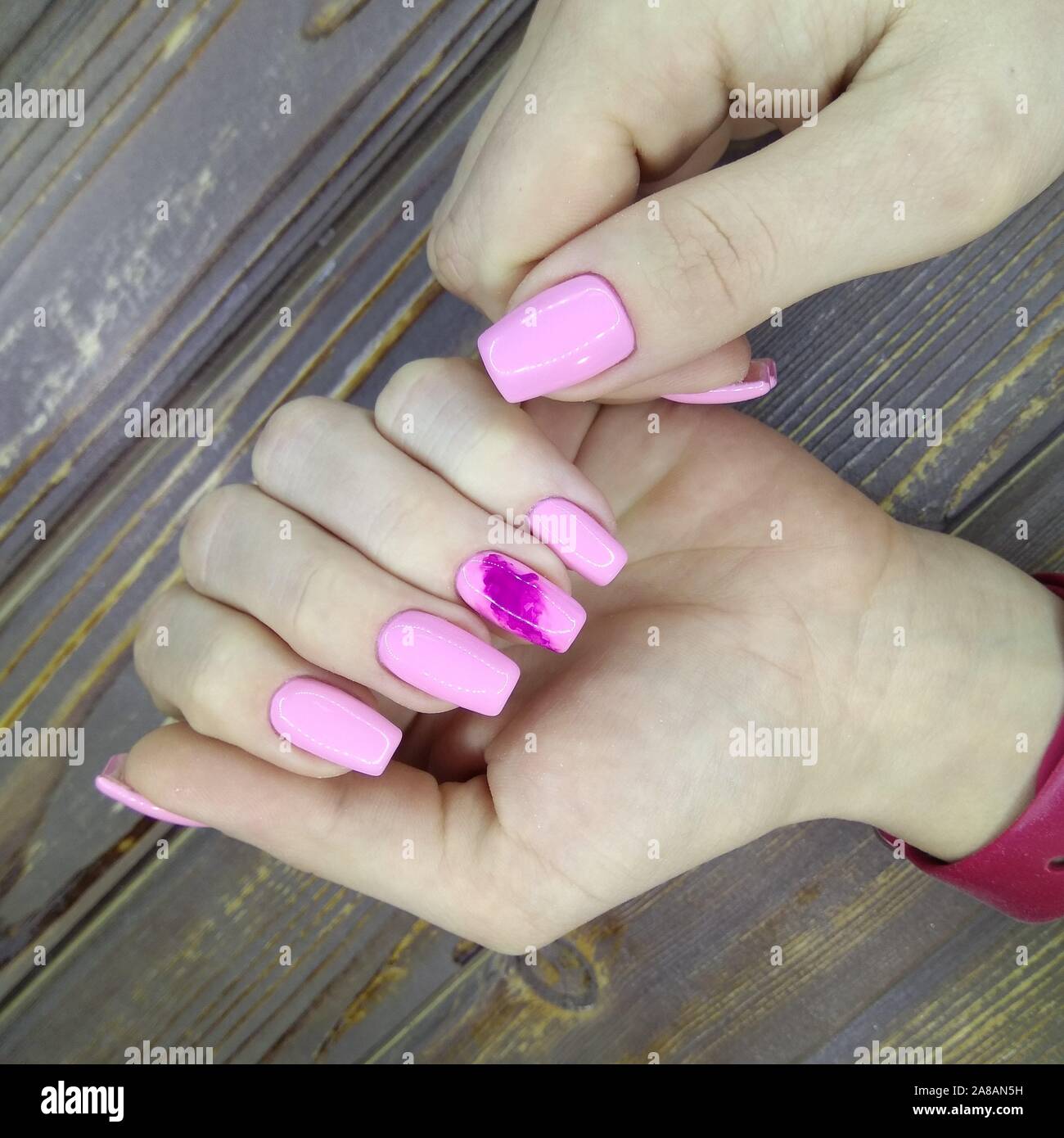 Closeup photo of a beautiful female hands with elegant manicure Stock ...