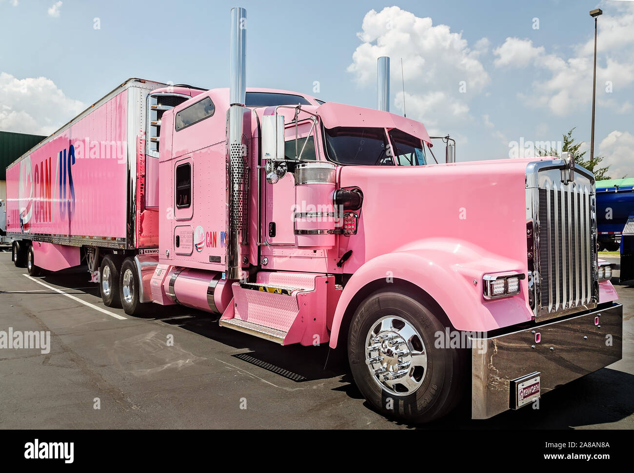 Pink Kenworth This 2021 W900L Is Known For Its Eye Catching Pink