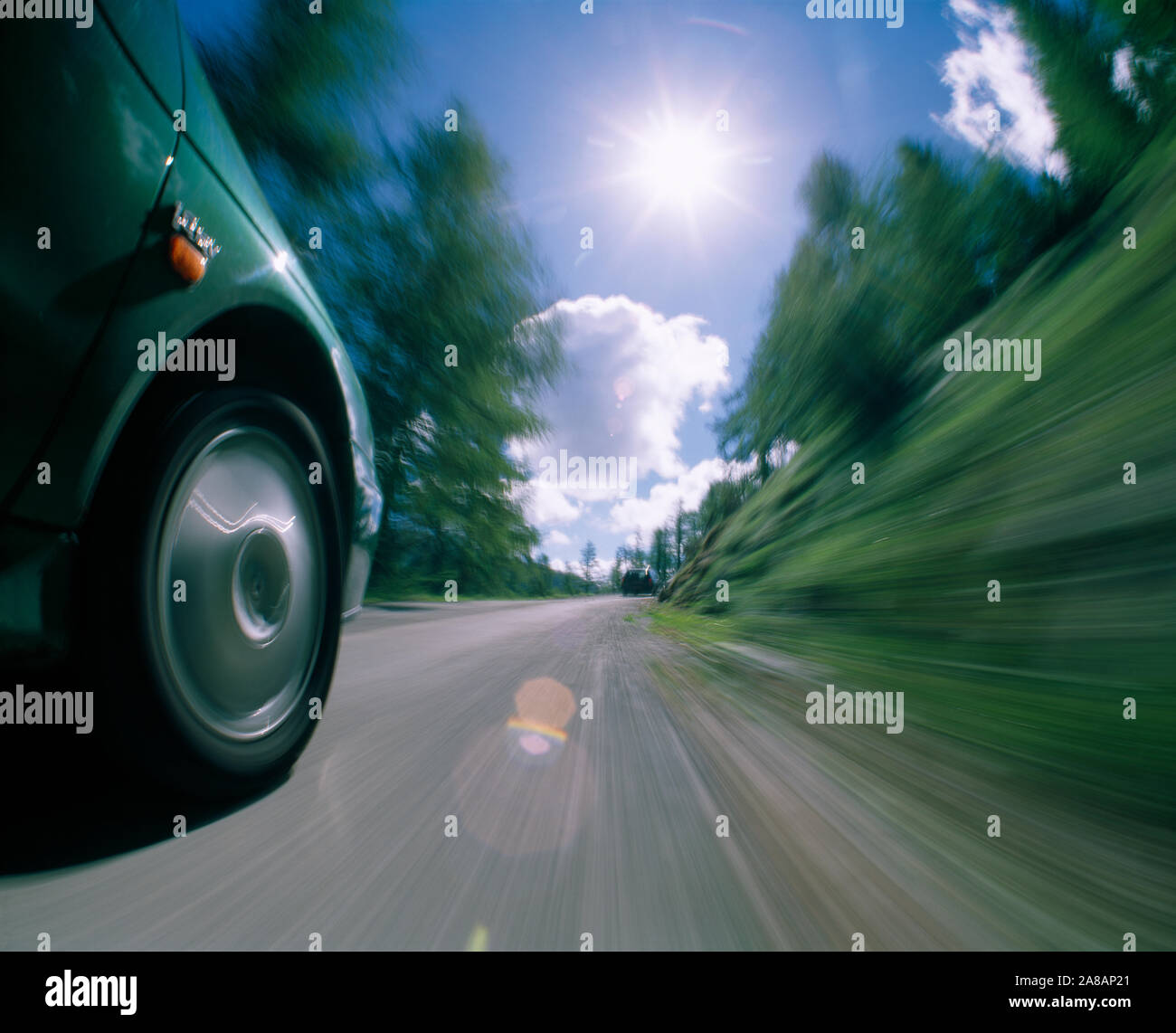 Moving car on road hi-res stock photography and images - Alamy