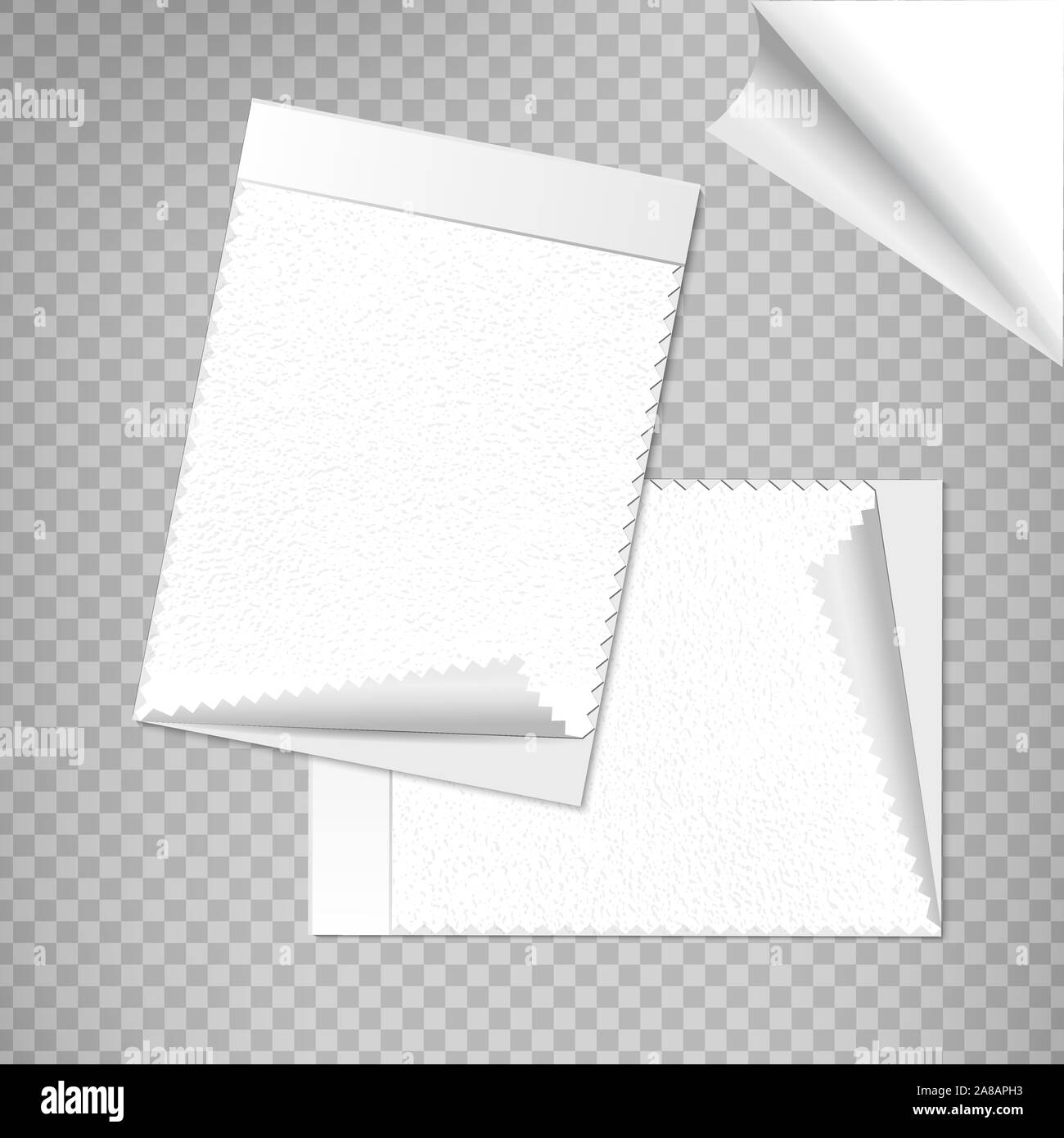 Two Fashion Samples swatches. Vector Realistic Mockup with Blank Copy ...