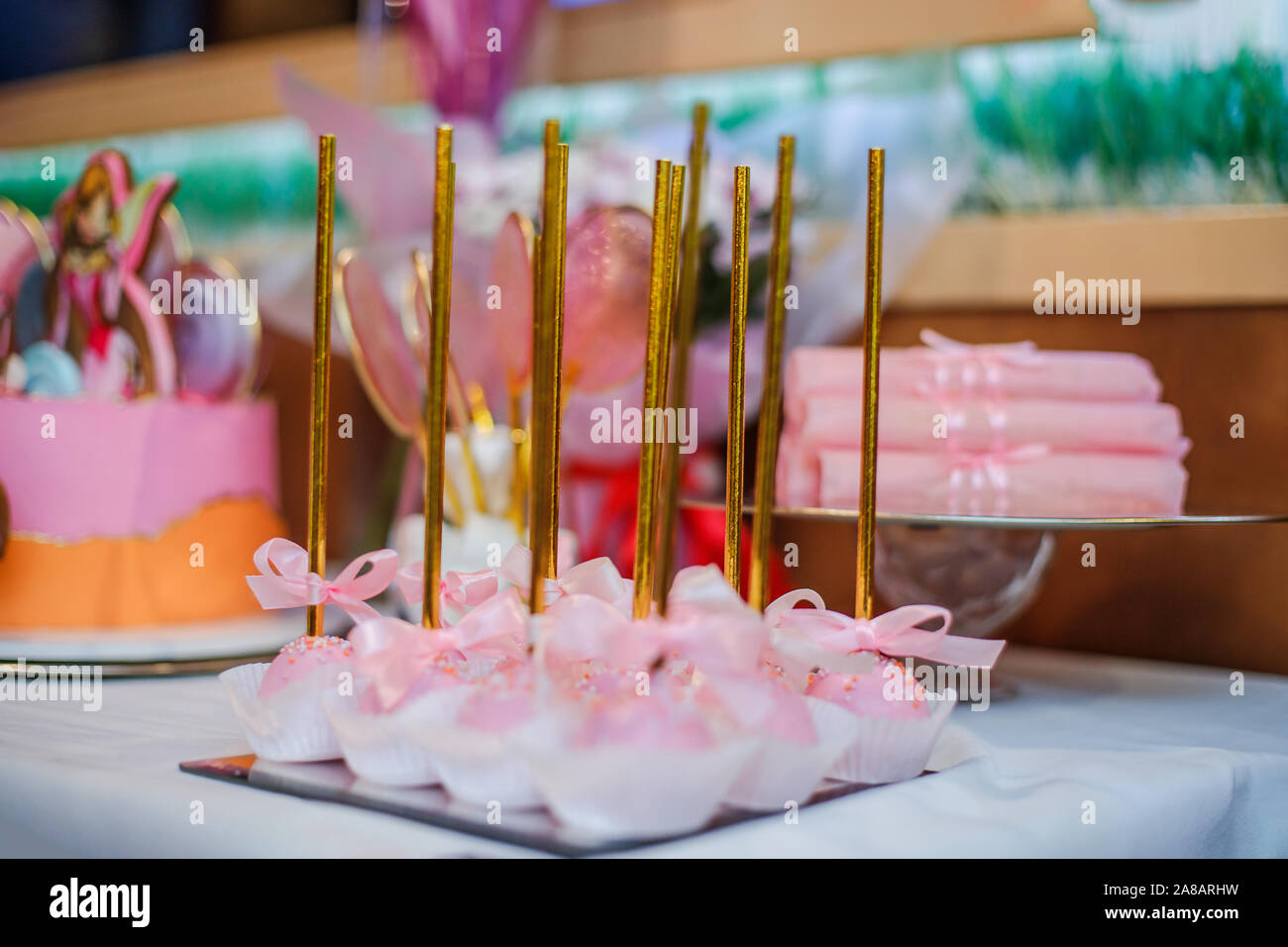 Homemade candy on a stick. Candy Bara s decor for girls s birthday ...