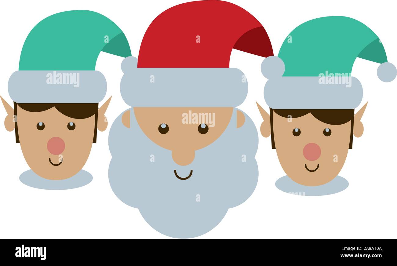 Cute santa claus helpers Cut Out Stock Images & Pictures - Alamy