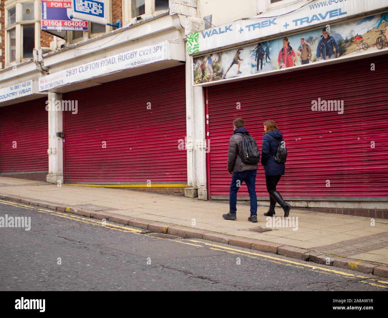 Empty shops in Northampton Town Centre, a sign of the struggling high ...