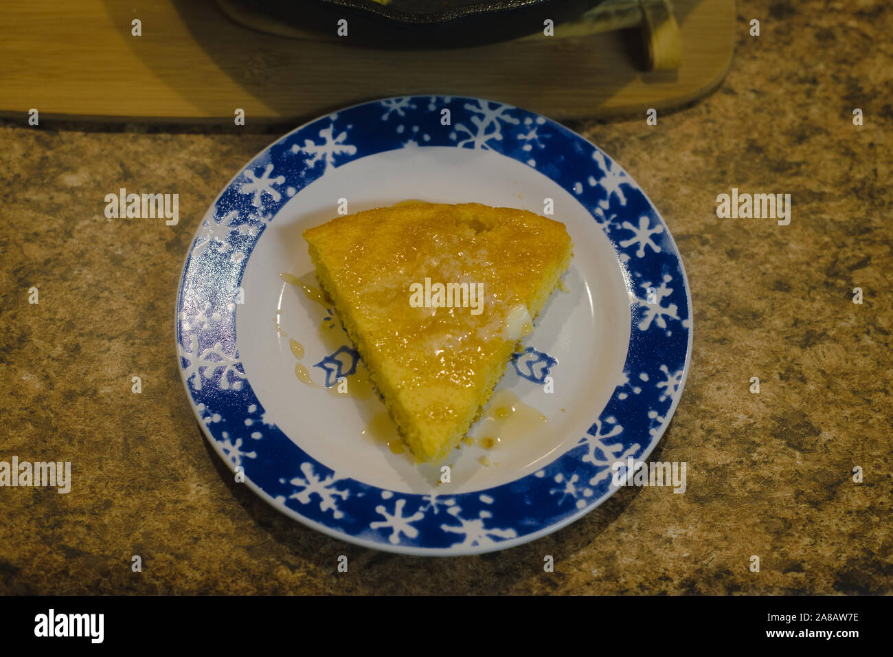 Corn bread cooked in a cast iron skillet is a southern classic. Add ...