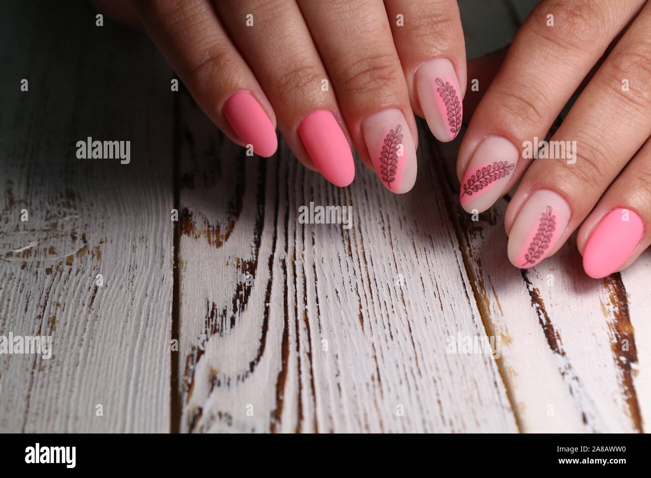 Closeup photo of a beautiful female hands with elegant manicure Stock ...