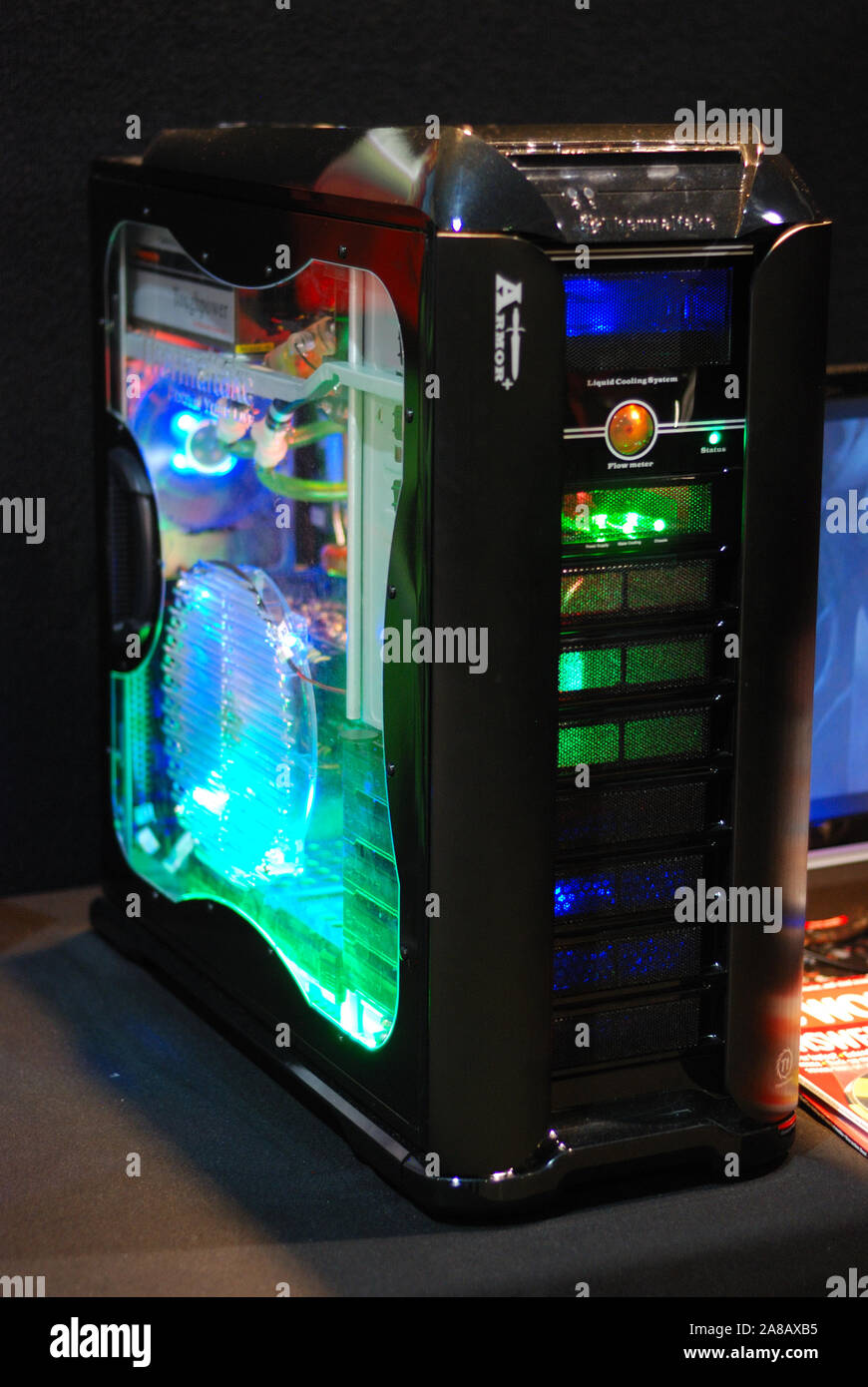 gamers competing in cyber games using computers, gaming consoles and ...