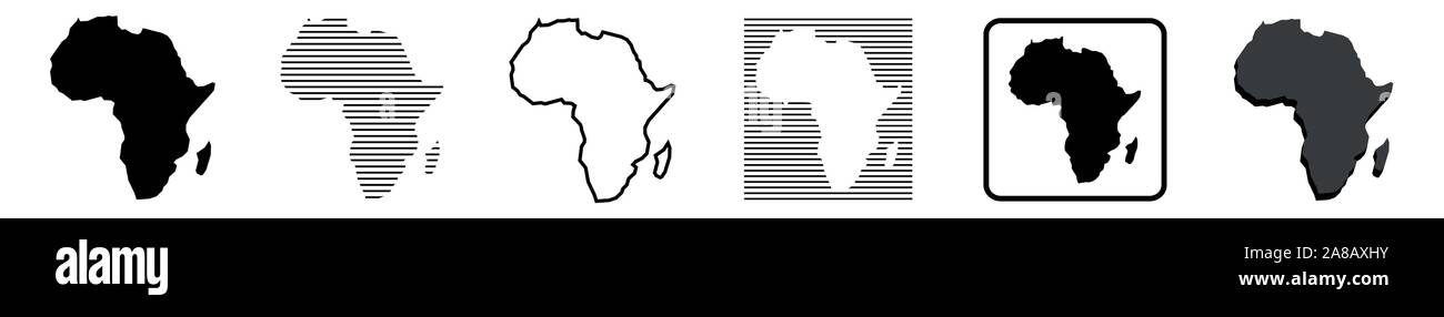 Africa Map | African Border | Continent | Variations Stock Vector Image ...