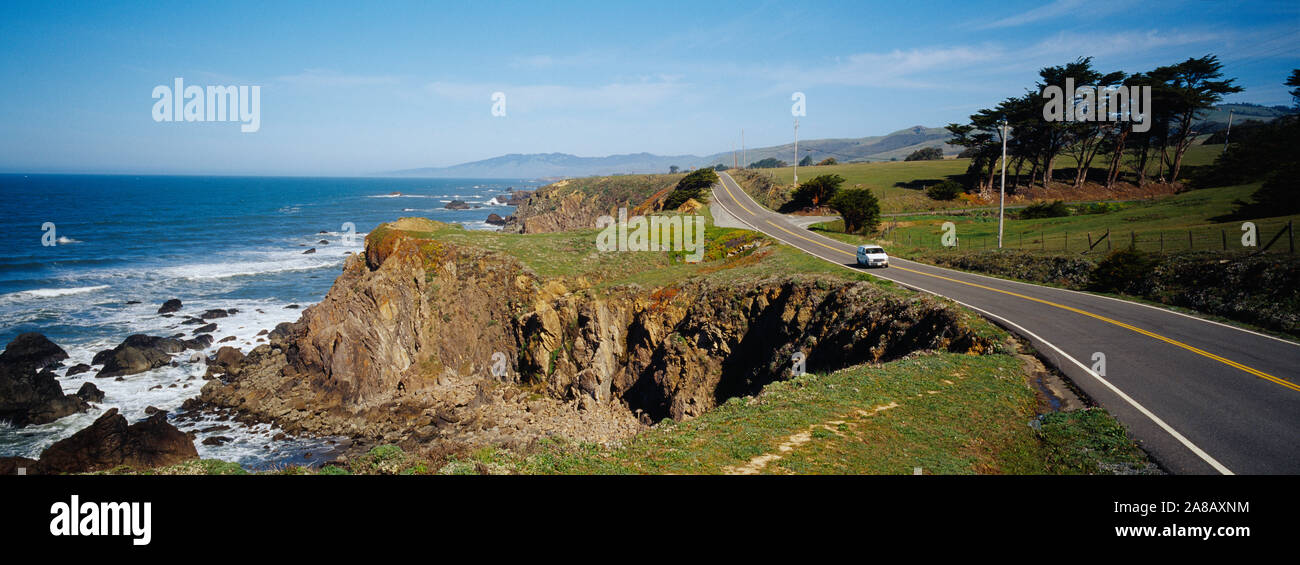 Car moving on a road, California, USA Stock Photo - Alamy