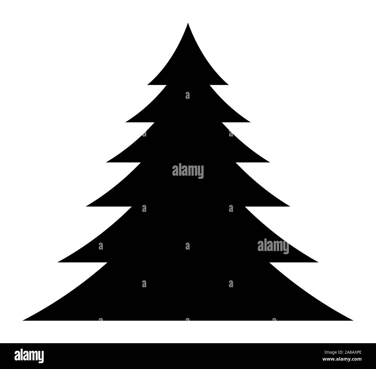 Christmas Tree Black Icon | Fir Tree Illustration | x-mas Symbol | Logo ...