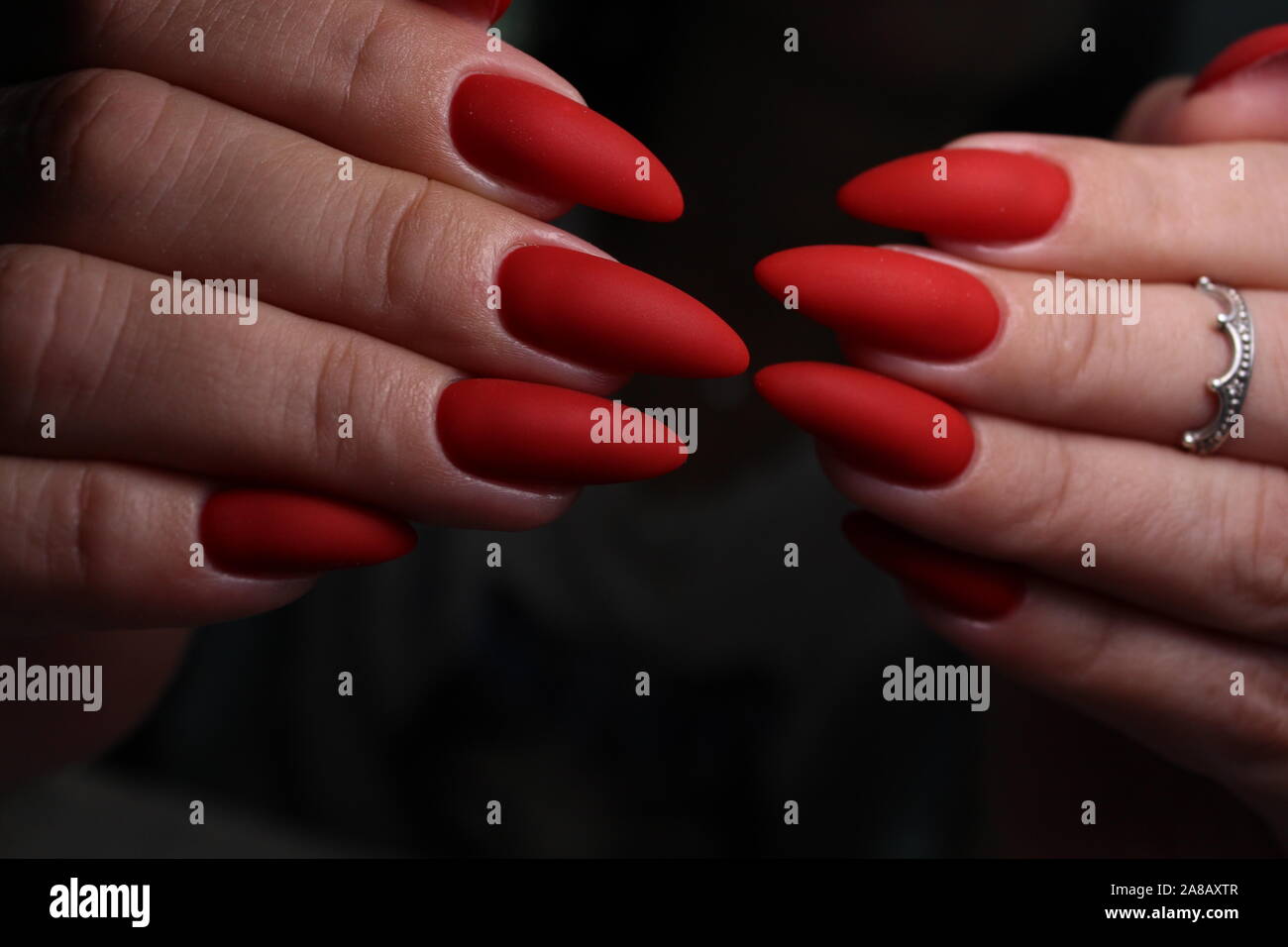 Closeup photo of a beautiful female hands with elegant manicure Stock ...