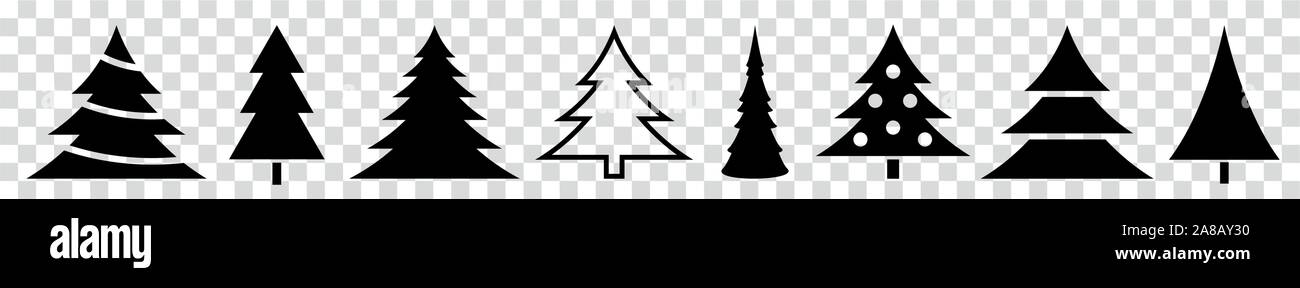 Christmas Tree Black Icon | Fir Tree Adornment Illustration | x-mas ...