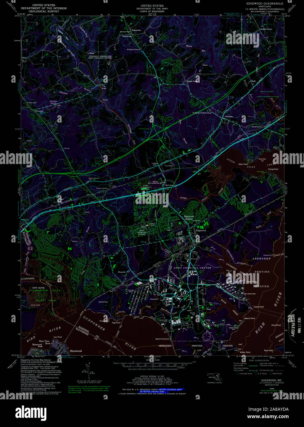 Map of edgewood hi-res stock photography and images - Alamy