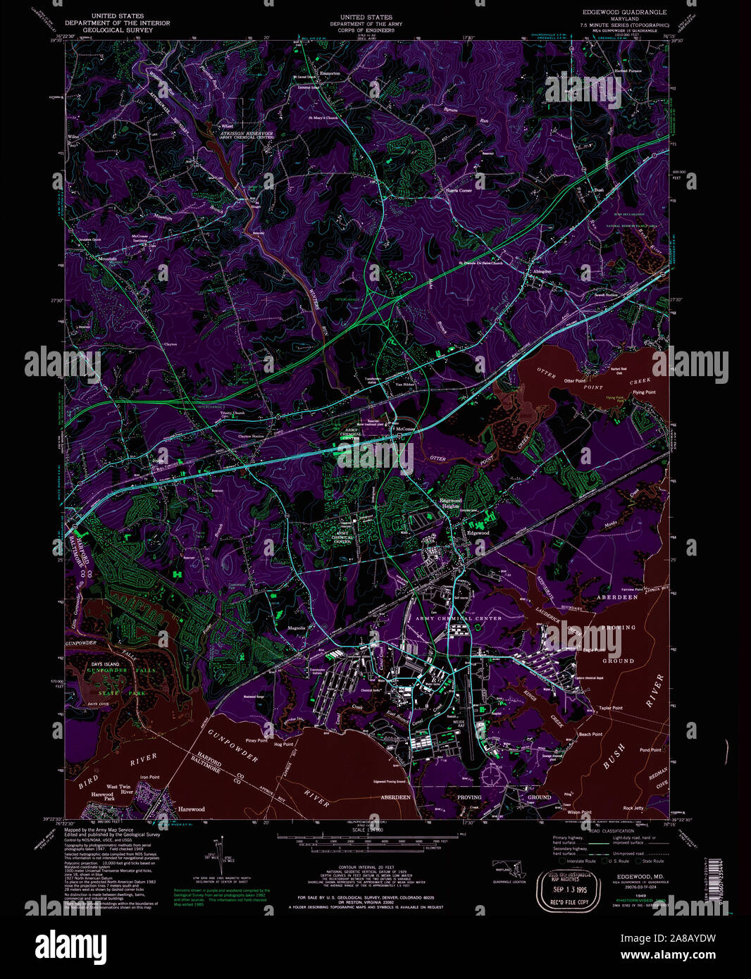 Map of edgewood hi-res stock photography and images - Alamy
