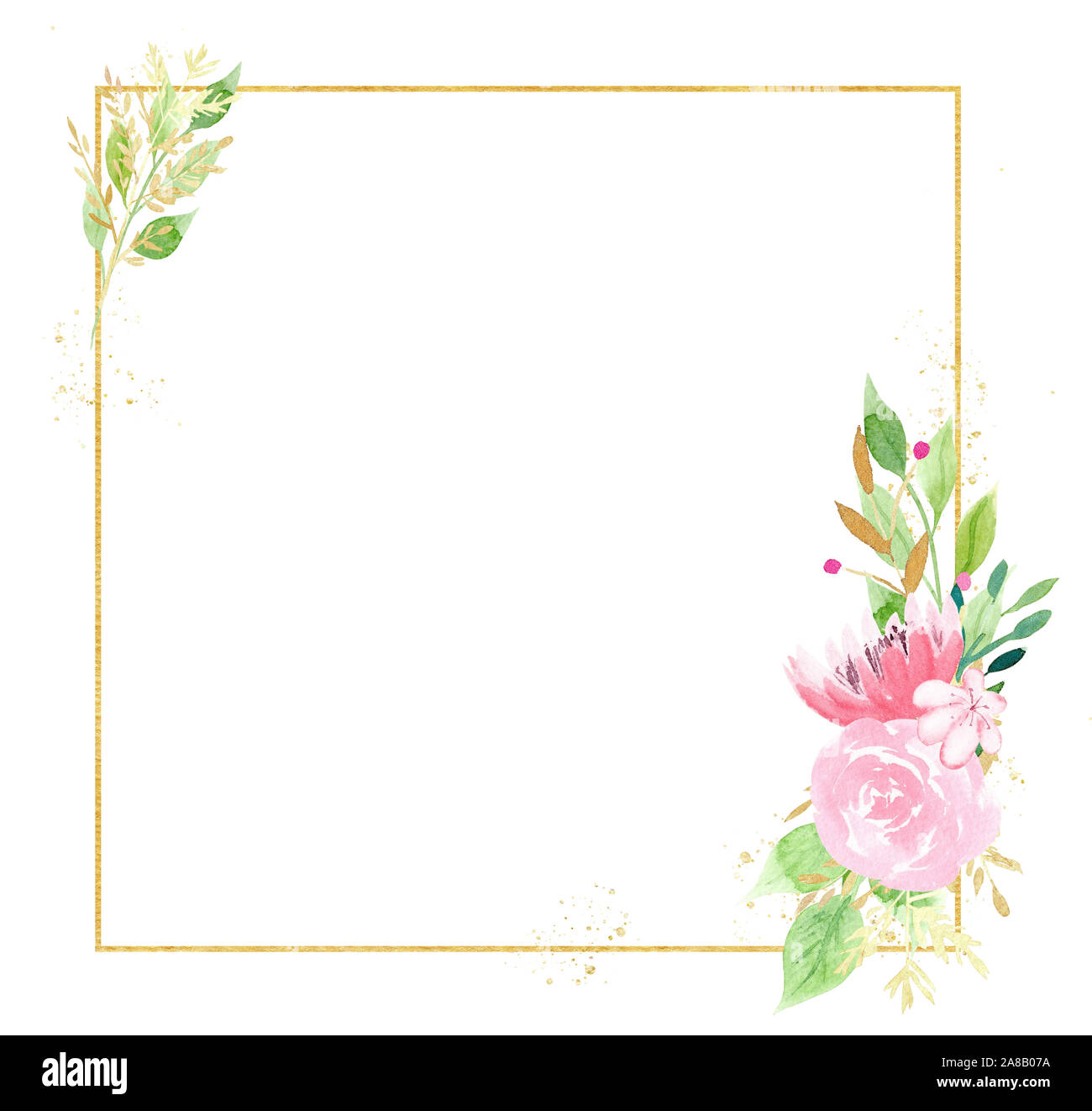 Simple Pink Flower Border