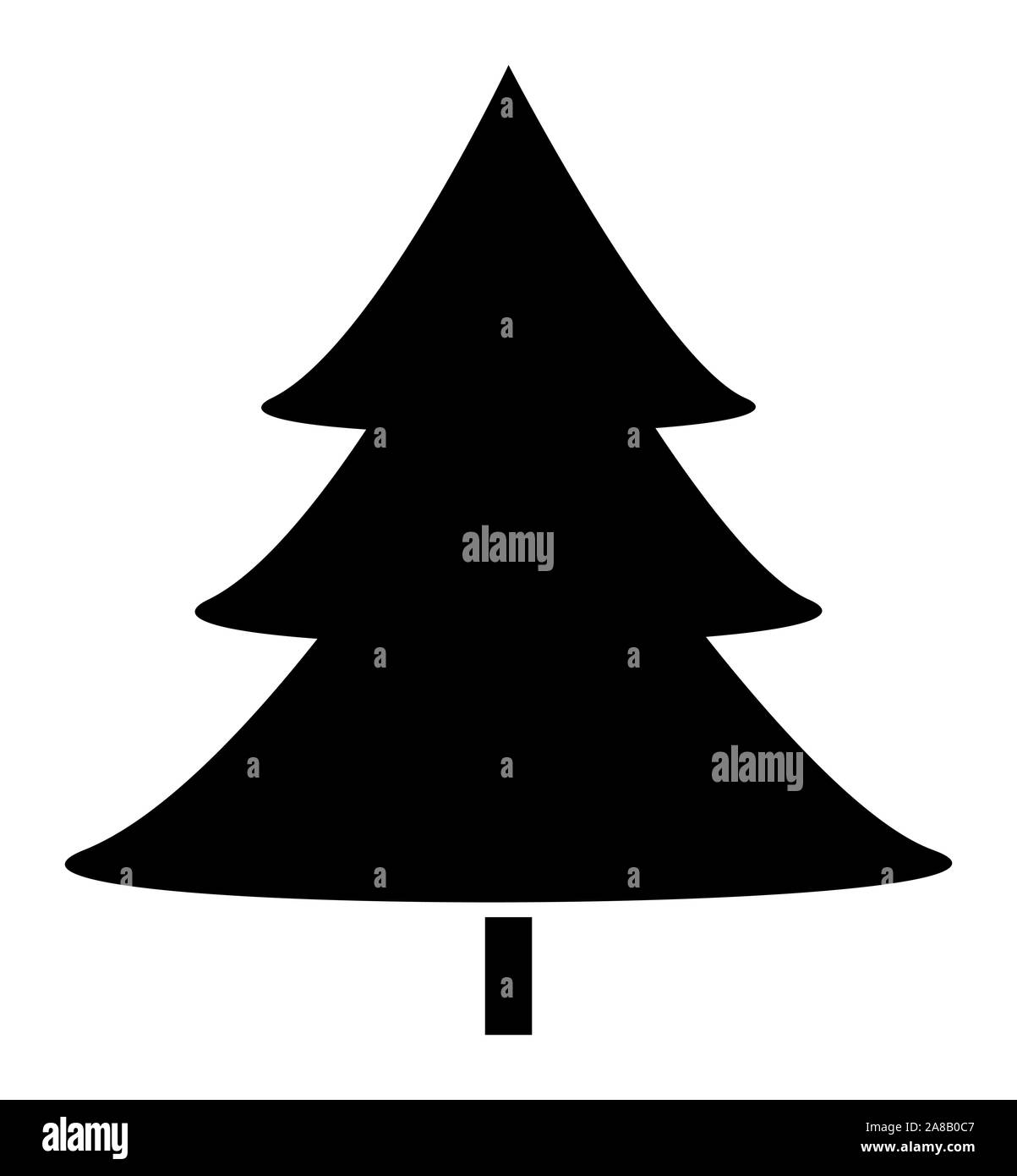 Christmas Tree Black Icon | Fir Tree Illustration | x-mas Symbol | Logo ...