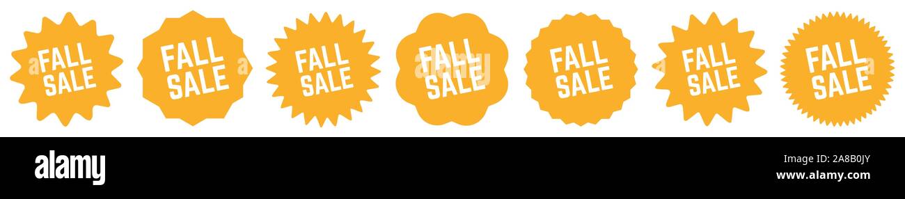 Fall Sale Tag Orange | Special Offer Icon | Sticker | Deal Label ...