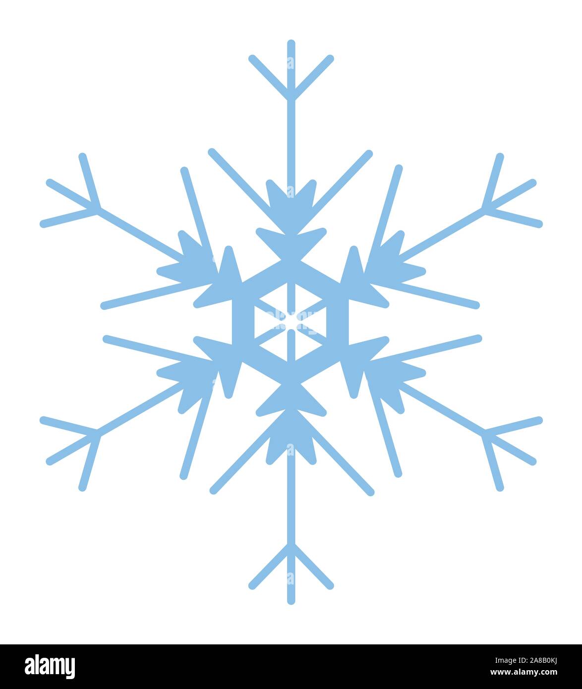 Snowflake Icon Blue | Ice Crystal Winter Symbol | Christmas Logo | Xmas ...
