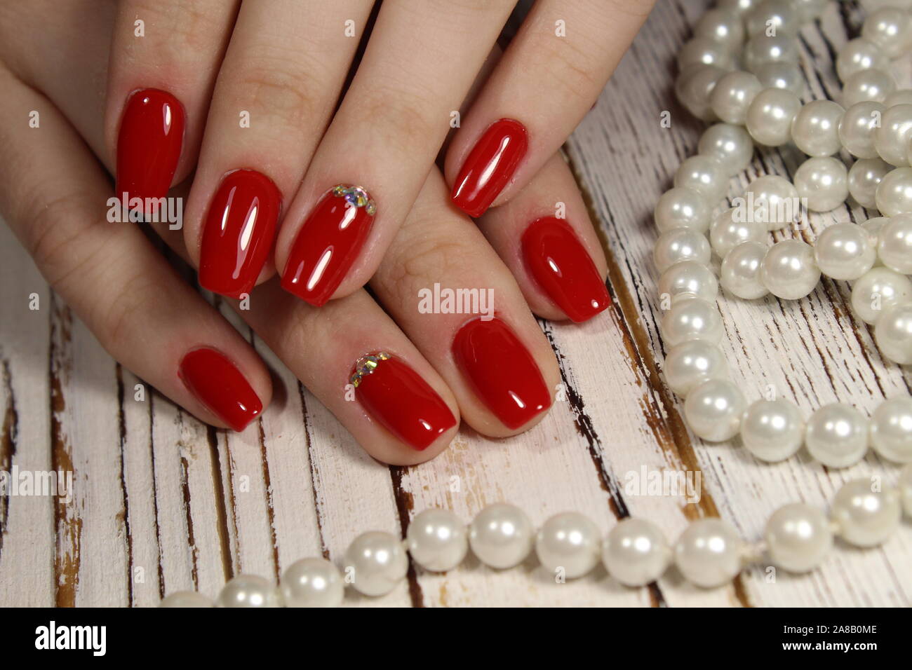 Hands young woman beautiful manicure hi-res stock photography and ...