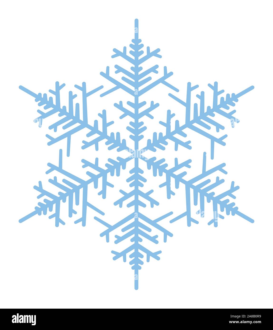 Snowflake Icon Blue | Ice Crystal Winter Symbol | Christmas Logo | Xmas ...