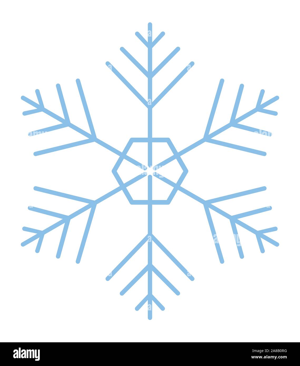 Snowflake Icon Blue | Ice Crystal Winter Symbol | Christmas Logo | Xmas ...